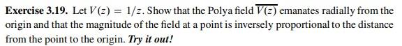 Solved Exercise 3.19. Let V (2) = 1/2. Show that the Polya | Chegg.com