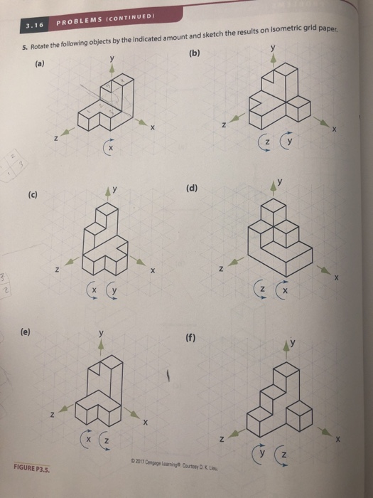 Solved 3.16 PROBLEMS ICONTINUED) paper 5. Rotate the | Chegg.com