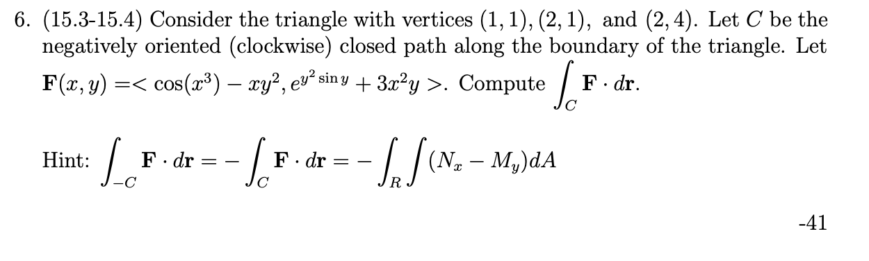 Solved Multivariable calculus. Consider the triangle with | Chegg.com