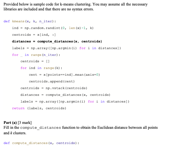 Part (b) [3 mark] Determine the asymptotic complexity | Chegg.com