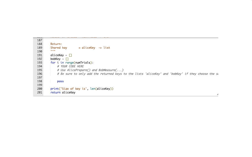 Solved task 5 in python Quantum Key Distribution One very | Chegg.com