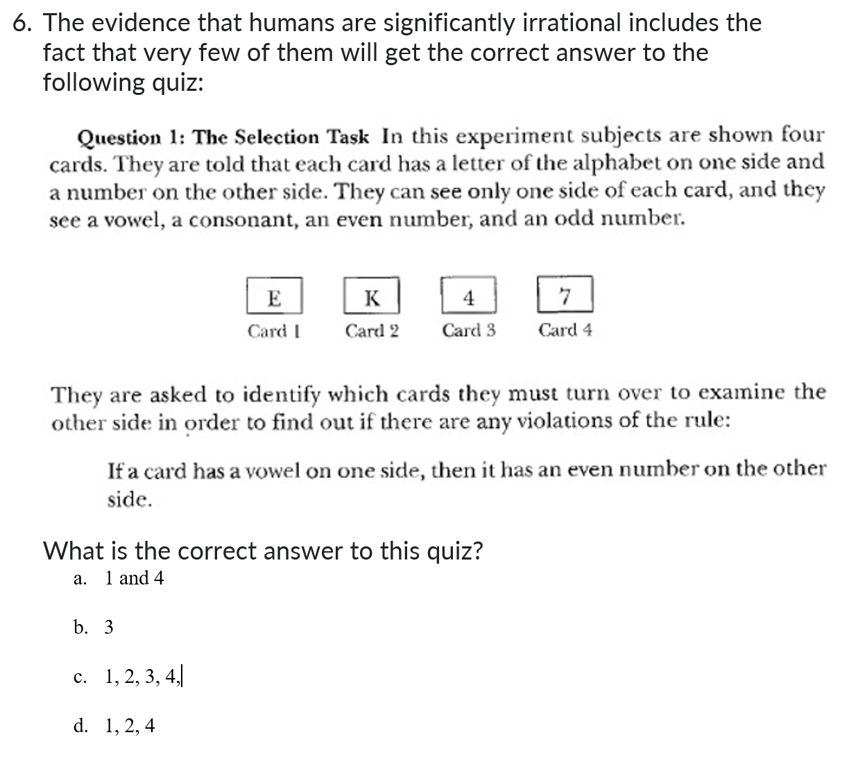 fact that very few of them will get the correct | Chegg.com