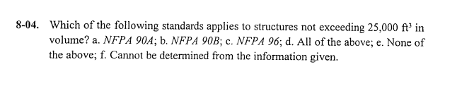Solved 04. Which of the following standards applies to | Chegg.com