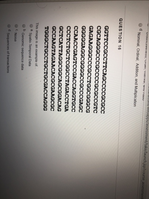 Solved o d. Nominal, Ordinal, Addition, and Multiplication | Chegg.com