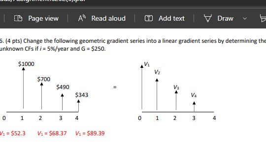 Solved (4 pts) Change the following geometric gradient | Chegg.com