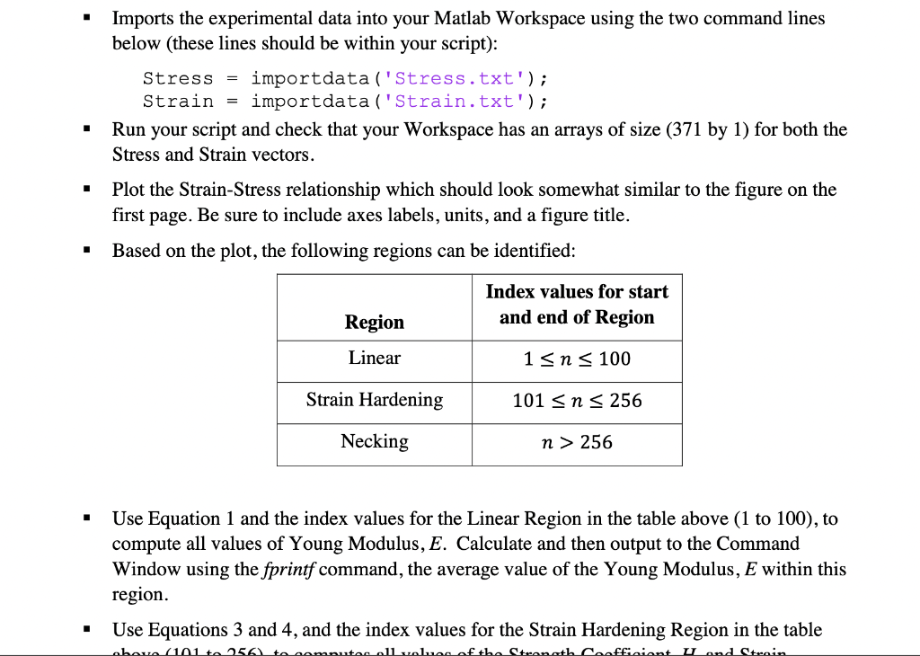 Solved Task 1 (of 1) The mechanical properties of a material | Chegg.com
