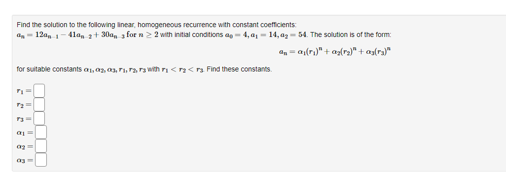 Solved Find The Solution To The Following Linear