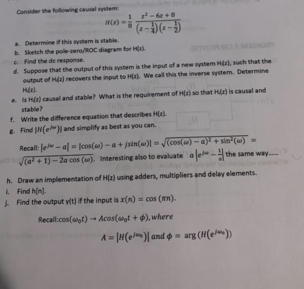 Solved Consider the following causal system: | Chegg.com