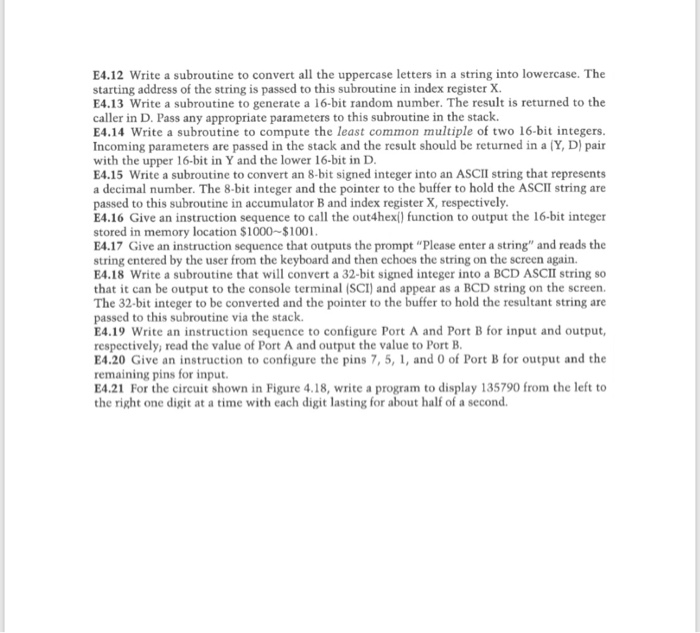 Solved E412 Write A Subroutine To Convert All The Uppercase