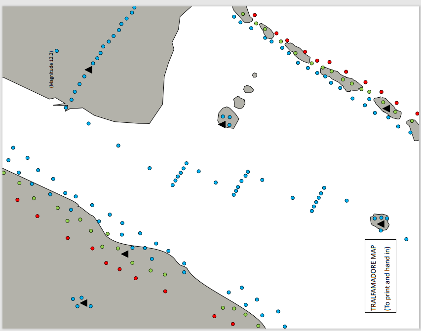Solved Q1 On the map complete each of the following: PART I | Chegg.com