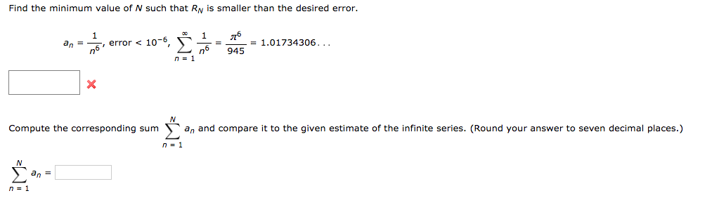 Solved Find The Minimum Value Of N Such That Rn Is Smaller 