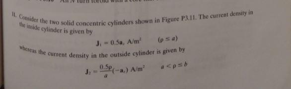 Solved 1. Consider the two solid concentric cylinders shown | Chegg.com