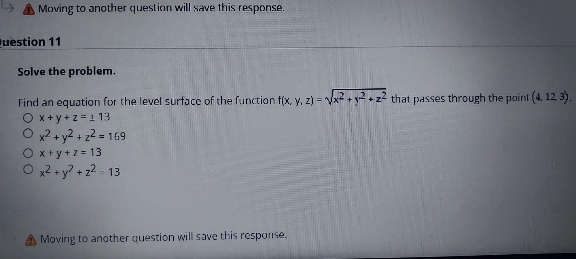 Solved Find an equation for the level surface of the | Chegg.com