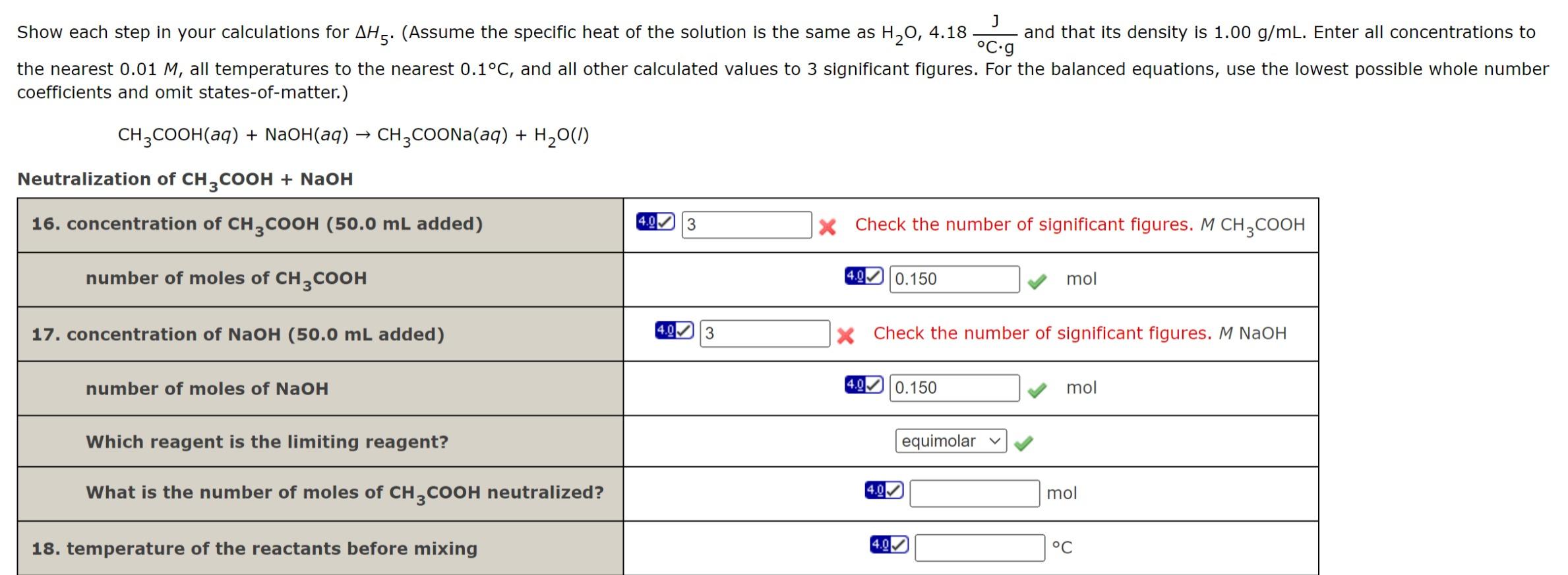 Solved Show each step in your calculations for ΔH5. (Assume | Chegg.com