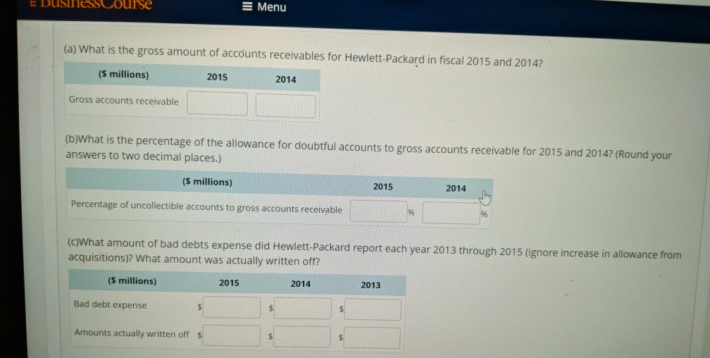 Solved Interpreting the Accounts Receivable Footnote | Chegg.com