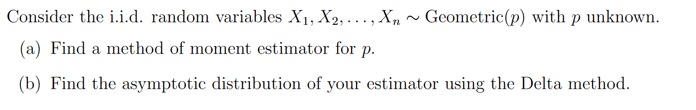 Solved Consider the i.i.d. random variables | Chegg.com