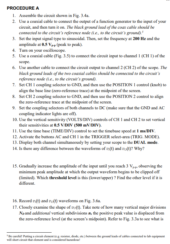 Solved EXPERIMENT 3 Limiting Circuits OBJECTIVES: • To | Chegg.com
