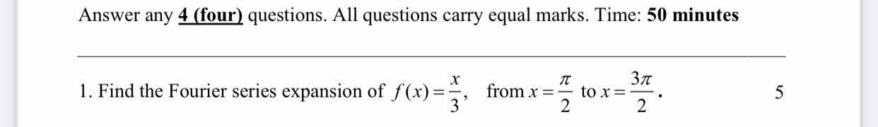 Solved Answer any 4 (four) questions. All questions carry | Chegg.com