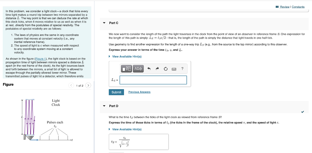 Solved Review Constants Part In this problem, we consider a | Chegg.com