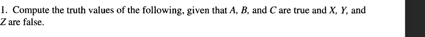 Solved Compute the truth values of the following, given that | Chegg.com