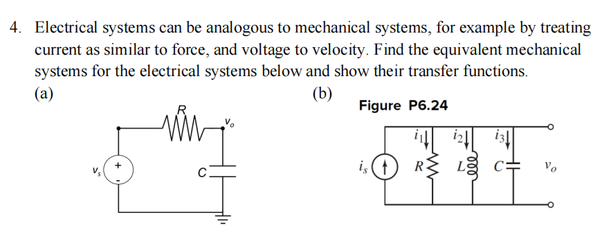 Solved Electrical systems can be analogous to mechanical | Chegg.com