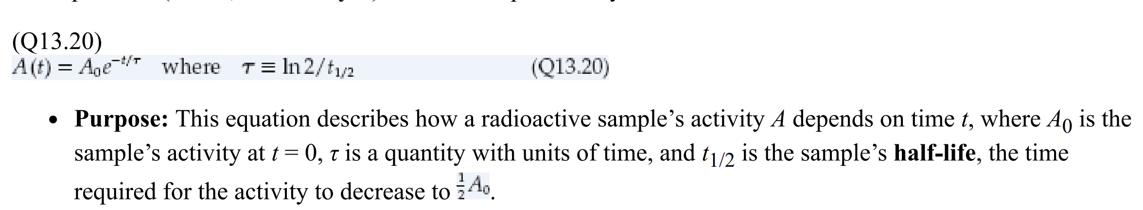 Solved Using the equation given, I keep getting -t/tau=0 | Chegg.com