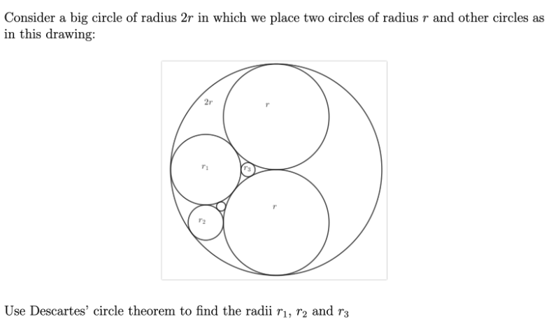 Solved Consider a big circle of radius 2r in which we place | Chegg.com