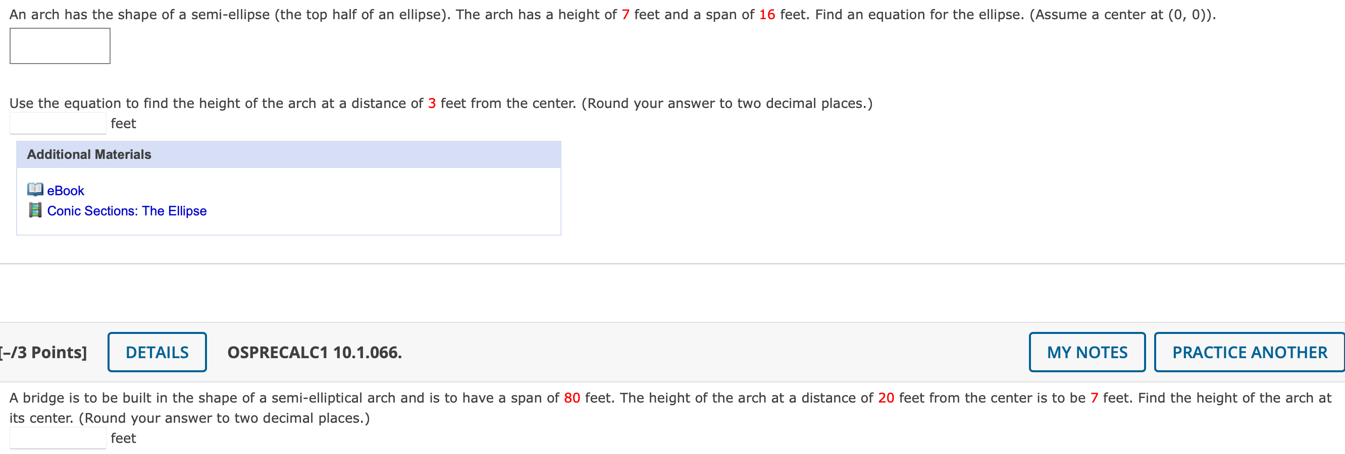 Solved An arch has the shape of a semi-ellipse (the top half | Chegg.com