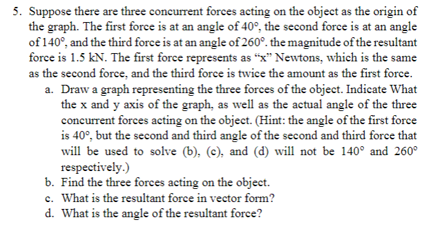 Solved Suppose there are three concurrent forces acting on | Chegg.com