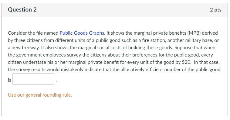 Solved Consider the file named Public Goods Graphs. It shows | Chegg.com