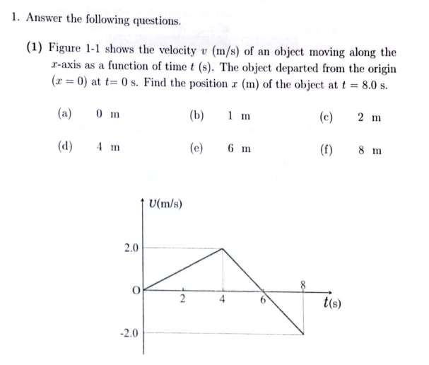 Solved 1. Answer the following questions. (1) Figure 1-1 | Chegg.com