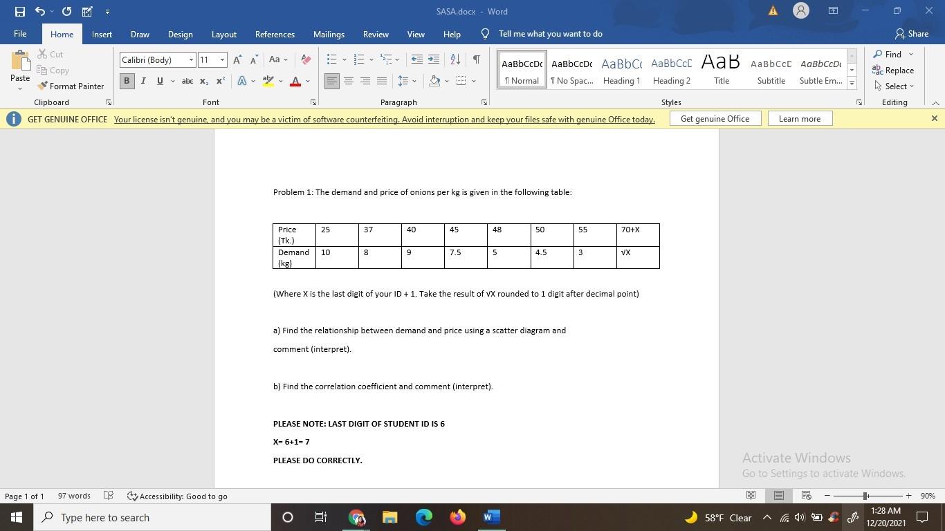 Solved B50 SASA.docx - Word - А 8 7 X File Home Insert Draw | Chegg.com