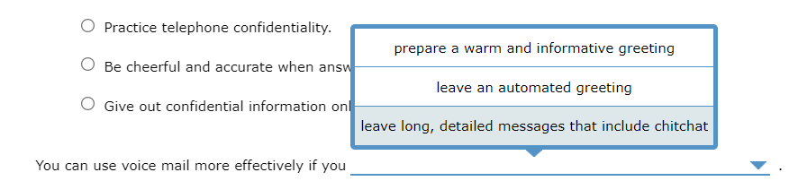 Solved 10. Improving Telephone Skills When it comes to | Chegg.com