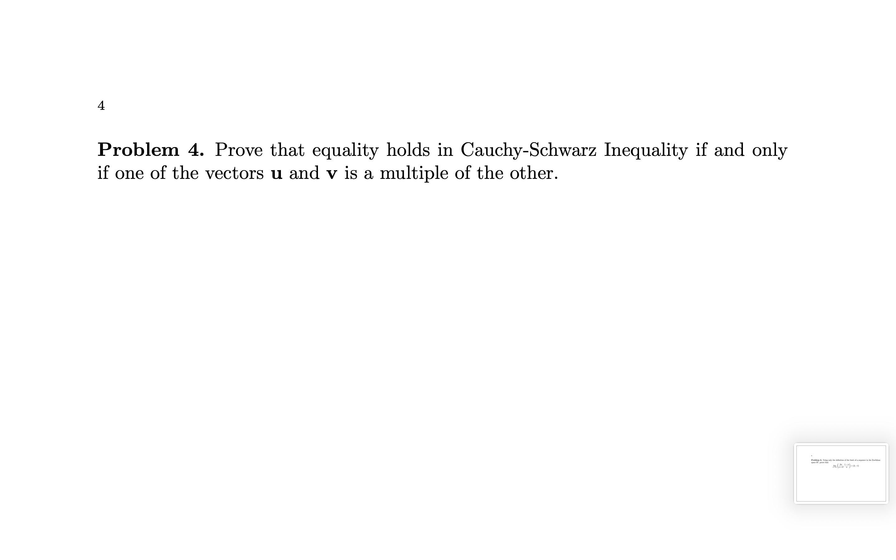 Solved Prove that equality holds in Cauchy-Schwarz | Chegg.com