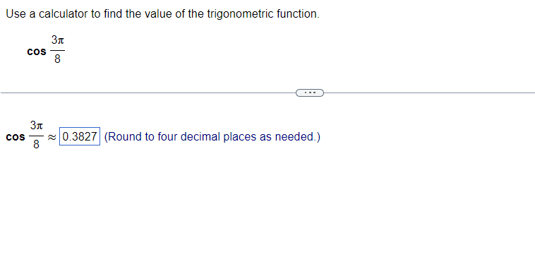 Solved Use a calculator to find the value of the | Chegg.com