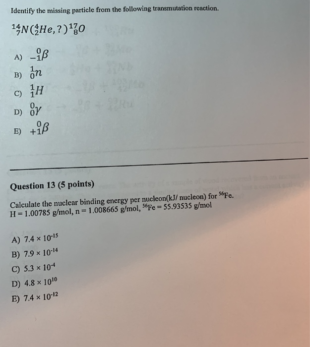 Solved Identify the missing particle from the following | Chegg.com