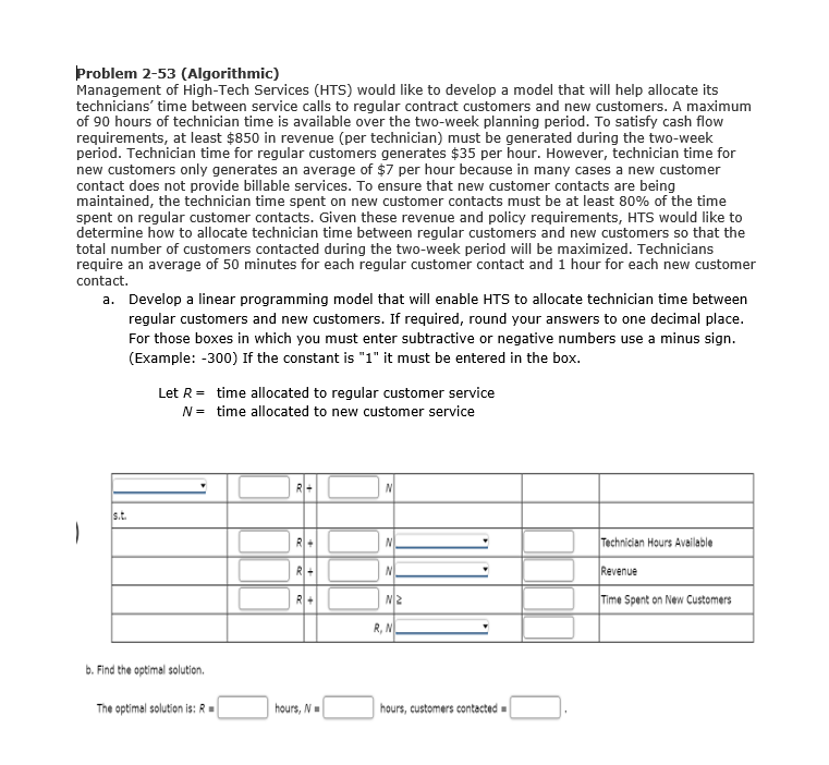 Solved Problem 2-53 (Algorithmic)Management of High-Tech | Chegg.com