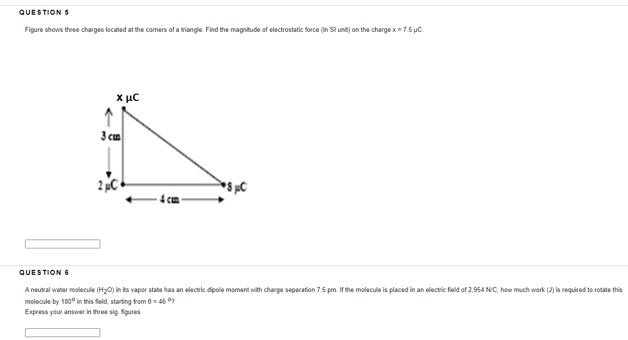 Solved Figure shows three charges located at the corners of | Chegg.com