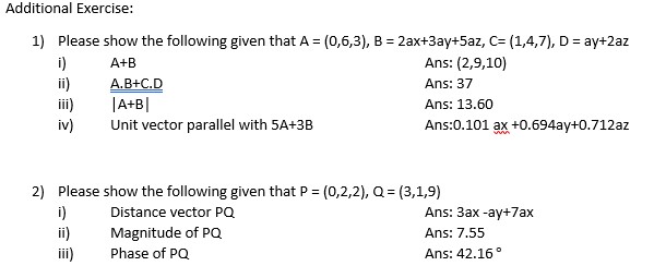Solved Additional Exercise:Please show the following given | Chegg.com