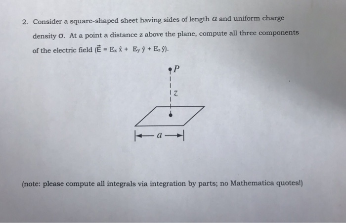 Solved 2. Consider a square-shaped sheet having sides of | Chegg.com