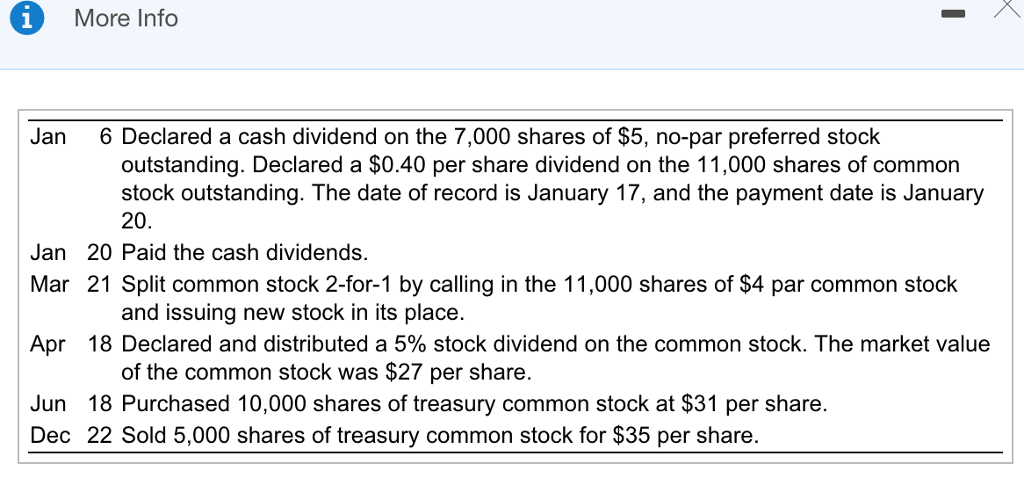 Solved Mar 21 Split Common Stock 2 For 1 By Calling In The