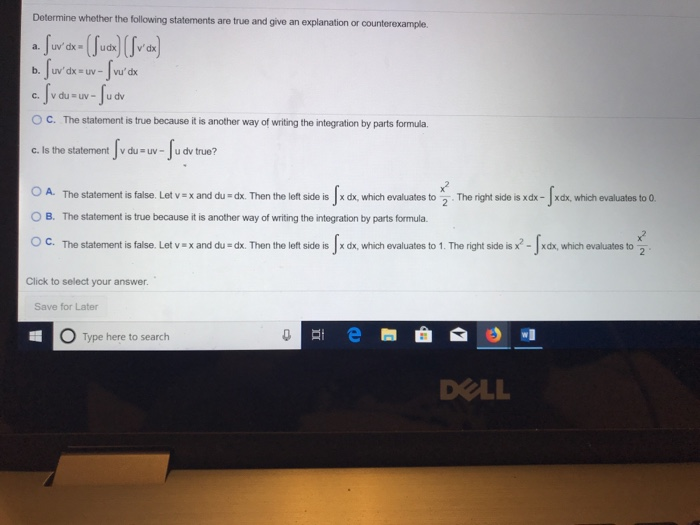 Solved Determine whether the following statements are true | Chegg.com