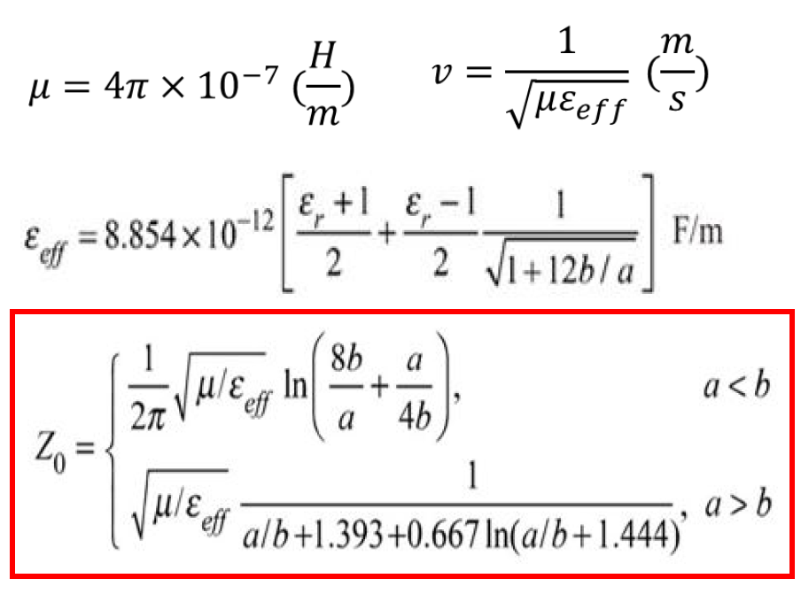 Solved It is known that Z_0 ﻿is 50 ﻿ohms, epsilon_r = 4, ﻿a | Chegg.com