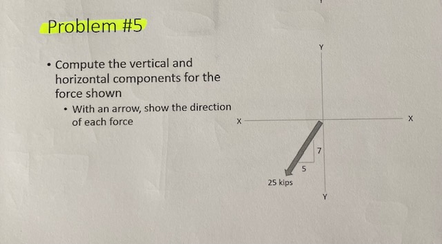 Solved - Compute the vertical and horizontal components for | Chegg.com