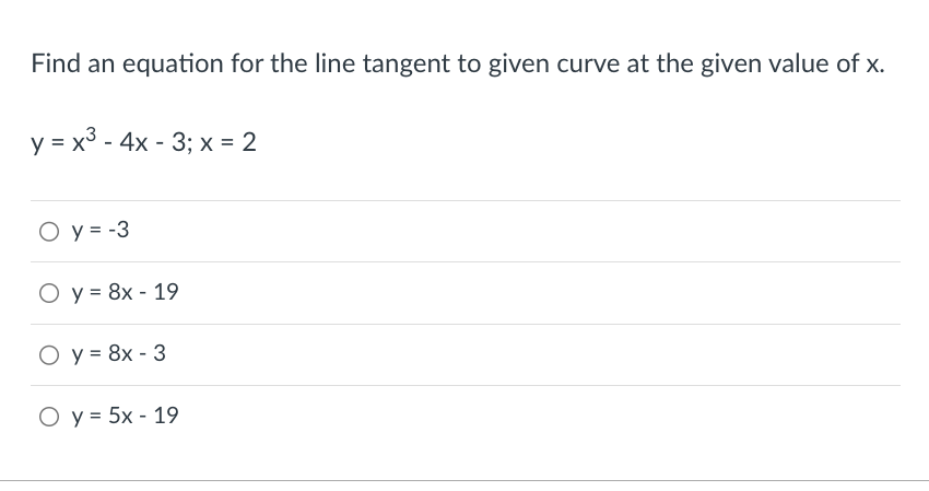 Solved Find an equation for the line tangent to given curve | Chegg.com