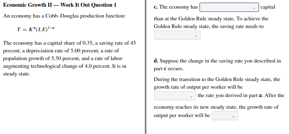 Solved Economic Growth II — Work It Out Question 1 An | Chegg.com