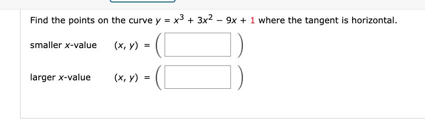 Solved Find the points on the curve y=x3+3x2−9x+1 where the | Chegg.com