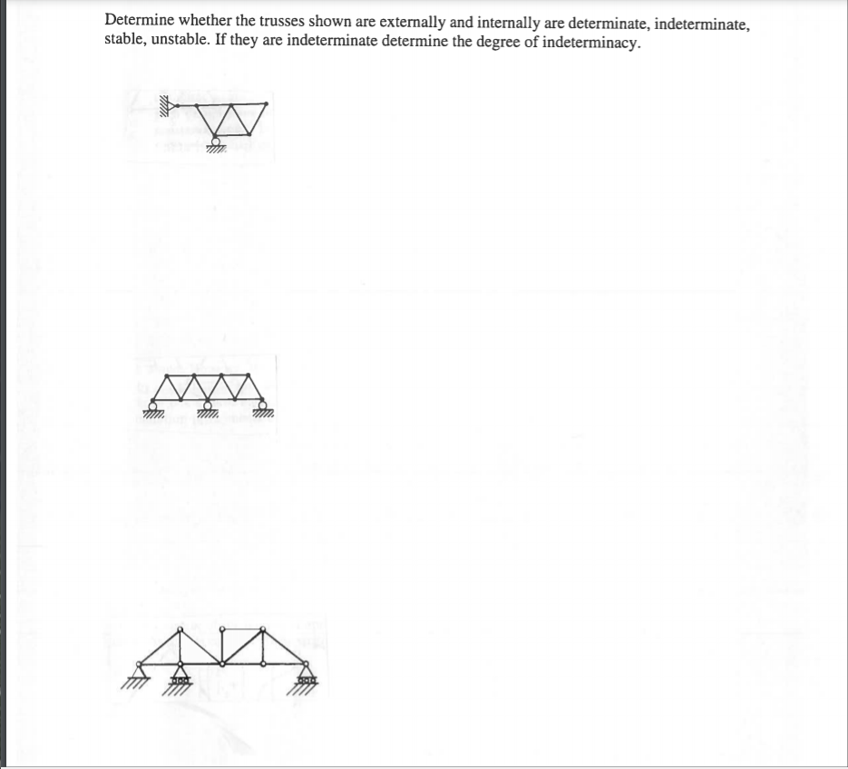 Solved Determine whether the trusses shown are externally | Chegg.com