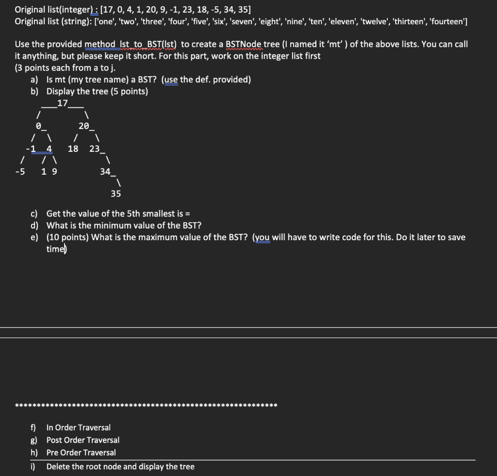 Solved Original list(integer): | Chegg.com