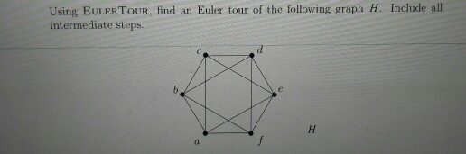 Solved Algorithm: EULERTOUR(G, ) Input: An Eulerian graph G- | Chegg.com